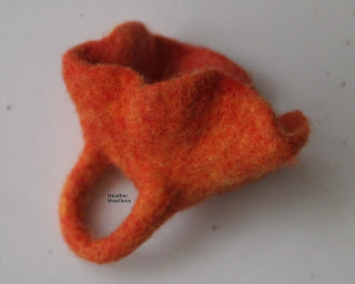 Wool love-functional fiber art: Portugal- Felt Flower Rings
