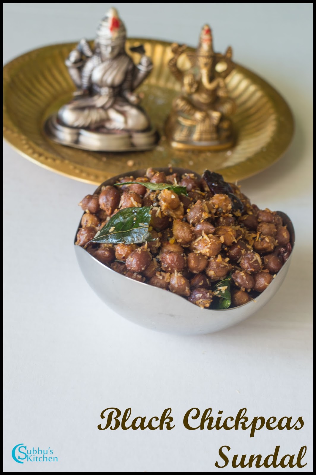 Black Chickpeas Sundal | Kala Chana Sundal | Konda Kadalai Sundal ...
