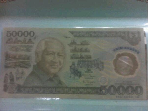 Warung Unik: Uang Polymer Rp. 50.000,- Edisi Khusus Tahun 1991 LANGKA. SOLD