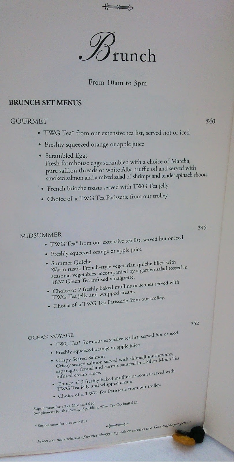 SuMMeR LoVes To Eat! Singapore Food Blog: Weekend Brunch Set Menu at ...