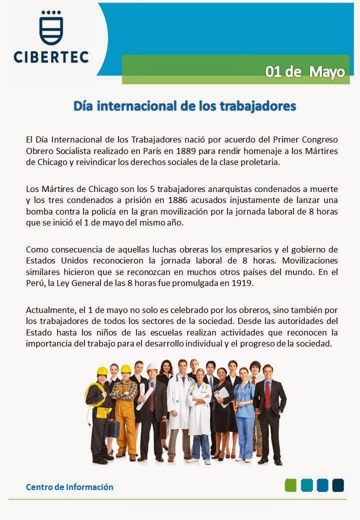 Centro de Información - Cibertec: Fecha cívica: 01 de mayo "Día ...