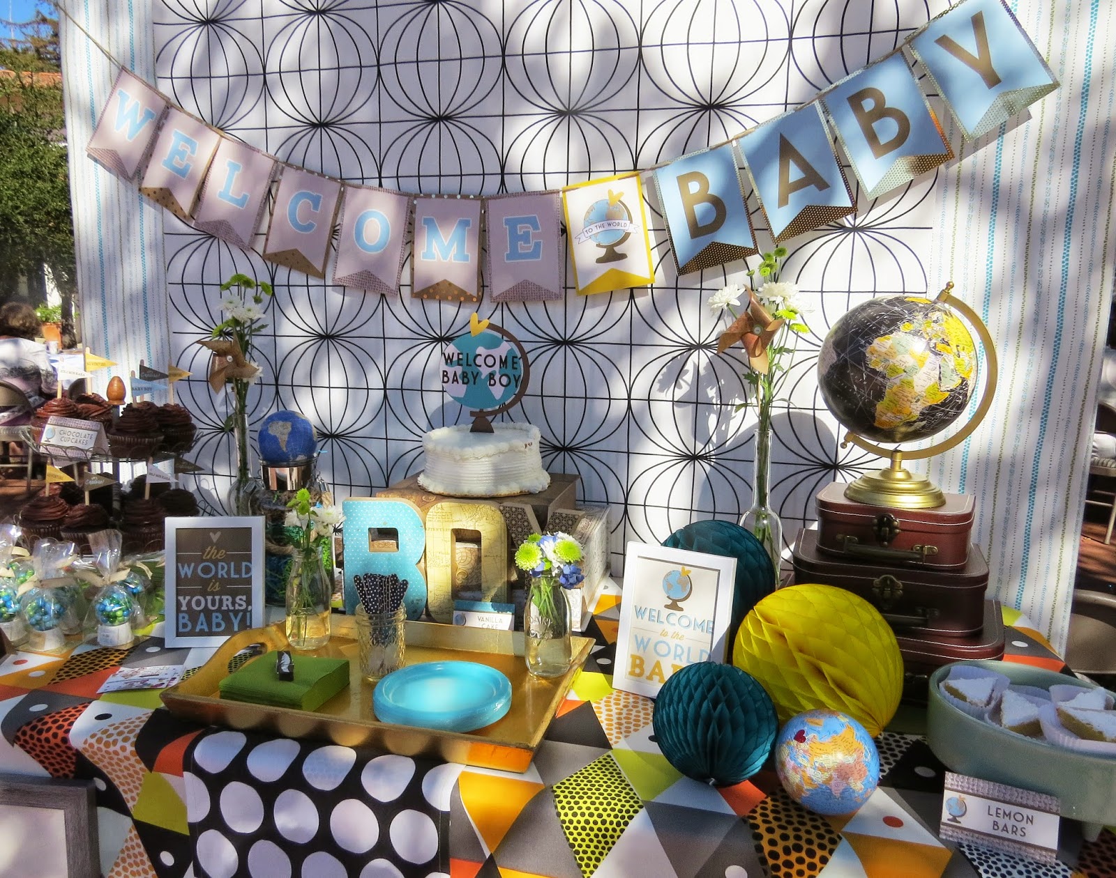 Miss Party Mom: {Funky & Fun "Welcome to the World" Baby Shower ...