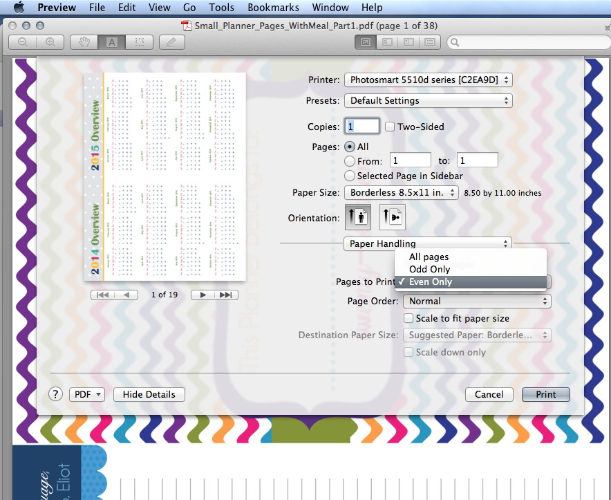 The Polka Dot Posie: How to Print & Assemble our Small Planner Pages