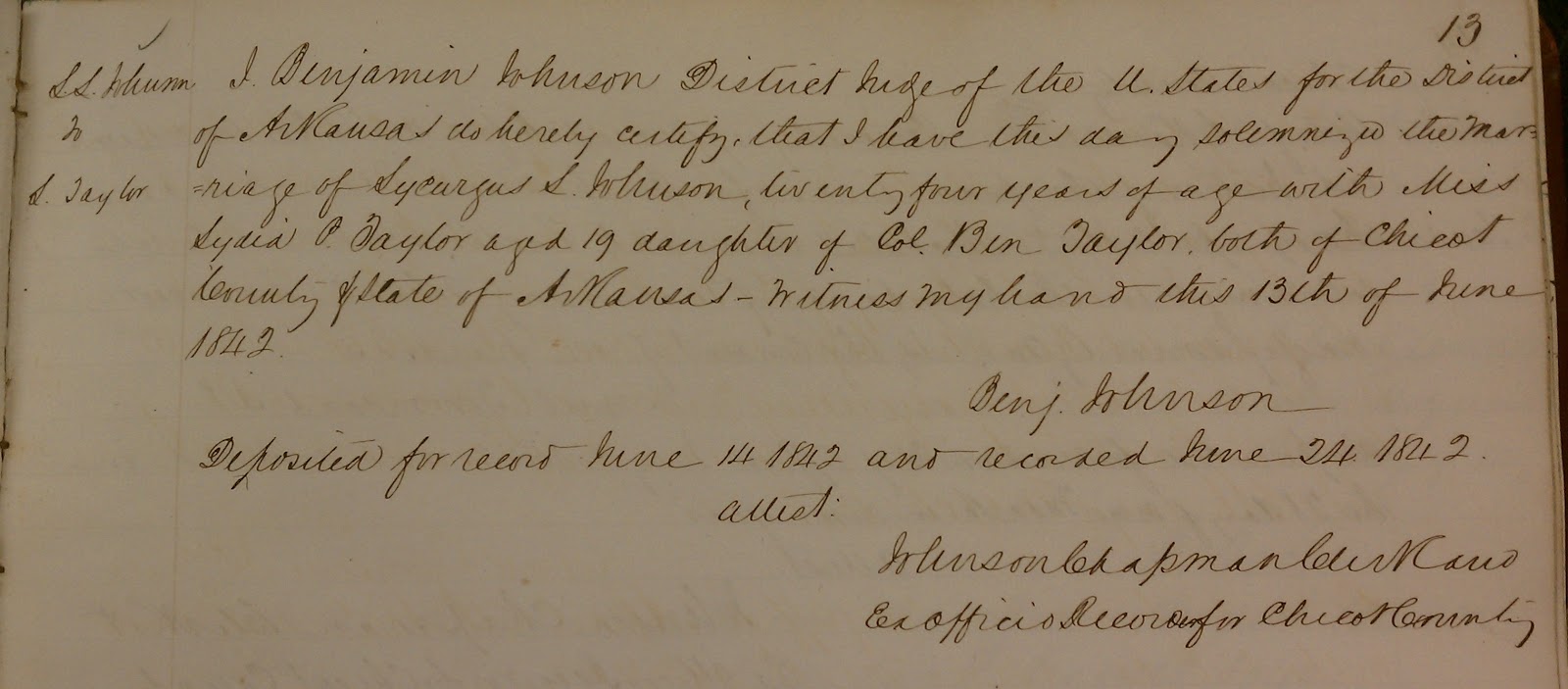 Lakeport Plantation: Courthouse Records: Lycurgus Johnson to Lydia Taylor