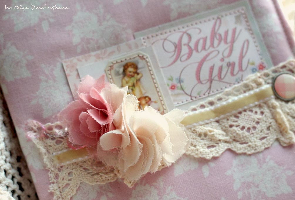 Handmade by Dmitrishina: Блокнот для малышки. A notebook for a baby girl.