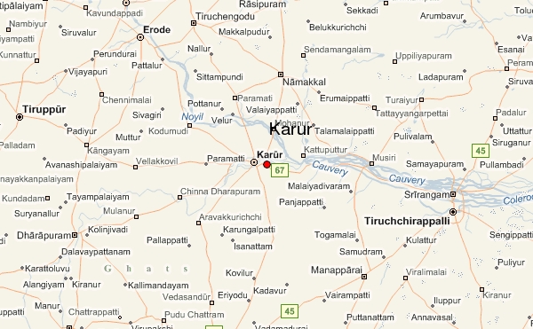 Karur city map - Karur City Guide
