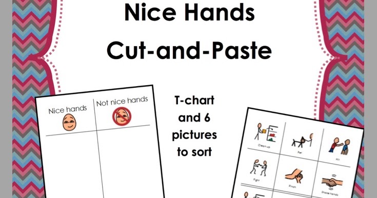 Staablog: Nice Hands / Not Nice Hands :: Cut and Paste Sorting Activity