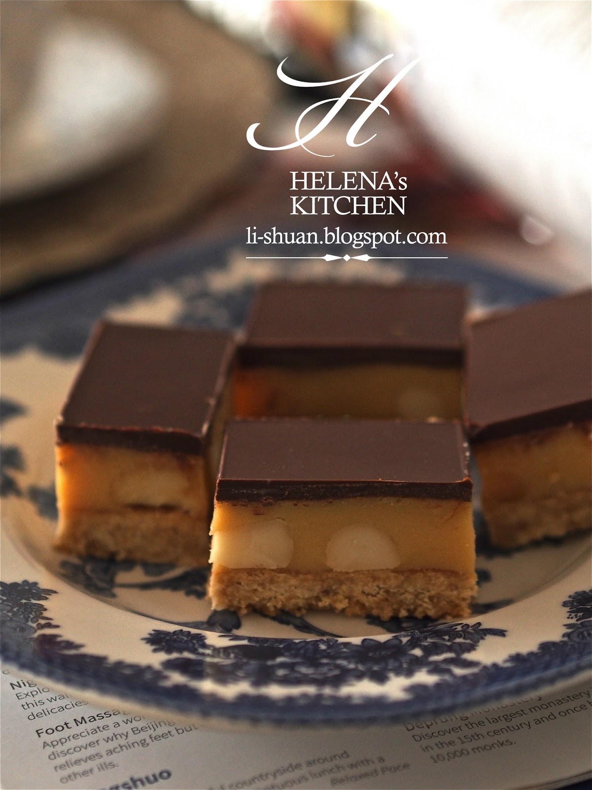 Helena's Kitchen: Macadamia Caramel Slice