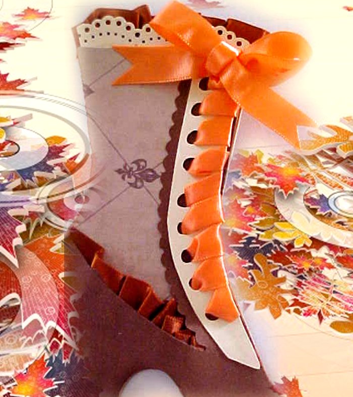 Paper Craft Creations: Old Fashioned Witches Lace Up Shoe Card