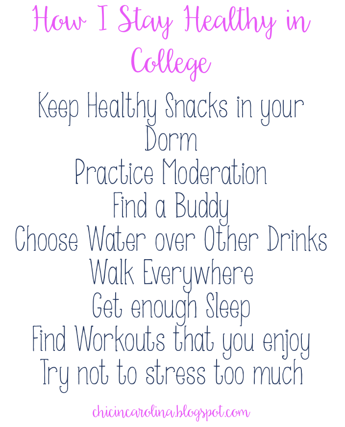 Chic in Carolina: How I Stay Healthy in College