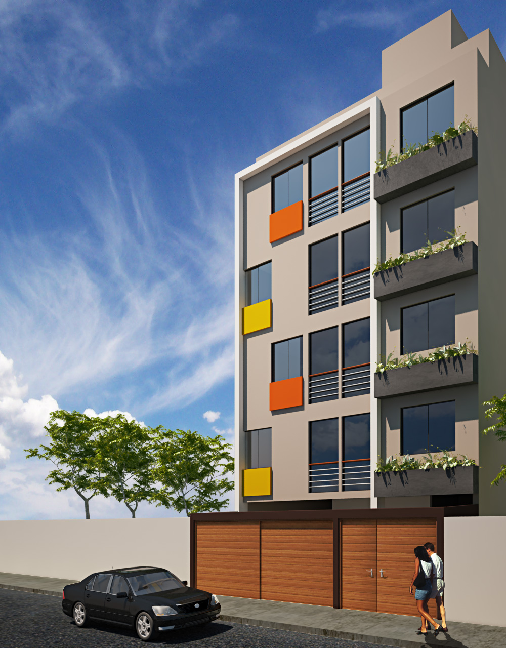 Diego Ñaupari Arias (Arquitectura y 3D): MULTIFAMILIAR (BREÑA)