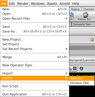 Cut And ...: Houdini - Import Alembic & Output Alembic