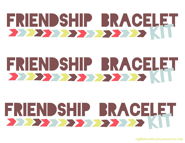 Ruffled Sunshine: The Friendship Bracelet Kit {with free download}