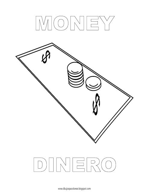 Dibujos Inglés - Español con D: Dinero - Money