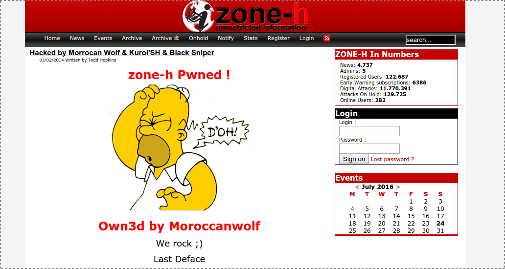 Zone-H Diretas, Pelaku Palsukan Mirror Deface Google, FBI, dan CIA
