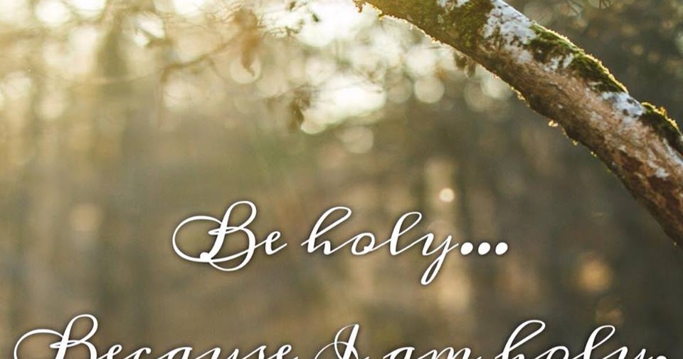 Woman to Woman: "Be holy...because I am holy:"