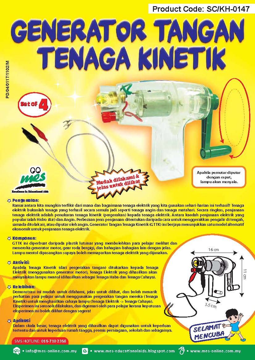 Makmur Educational Supplies Sdn Bhd: SC/KH-0147 Generator Tangan Tenaga ...