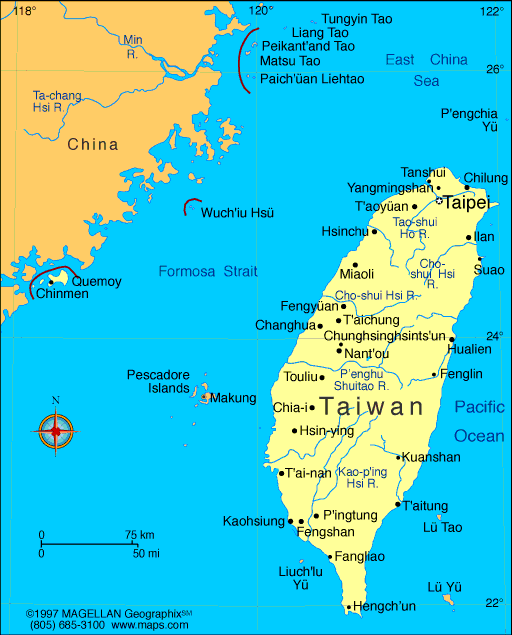 Taiwan Map Political Regional | Maps of Asia Regional Political City