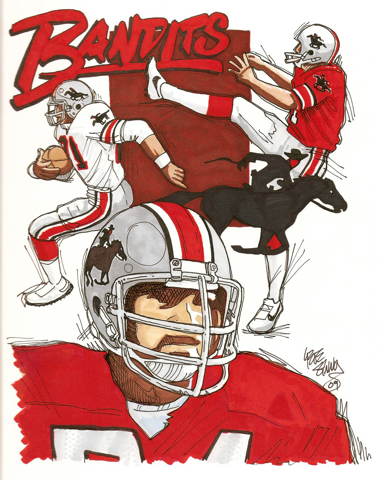 Pro Football Journal Presents: NFL Art: USFL Art by Gene Sanny