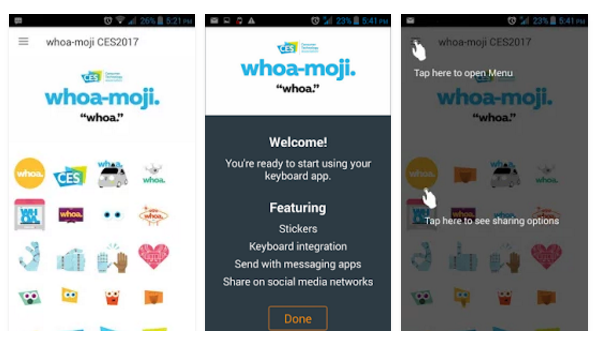 CES 2017 Whoa-mojis Apps - Youth Apps