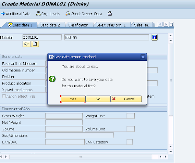 Sap Tech Uploading The Master Records Mm01 To Sap System Using Call Transaction Method Tab