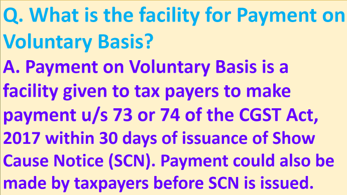 GSTNagar: PAYMENT ON VOLUNTARY BASIS