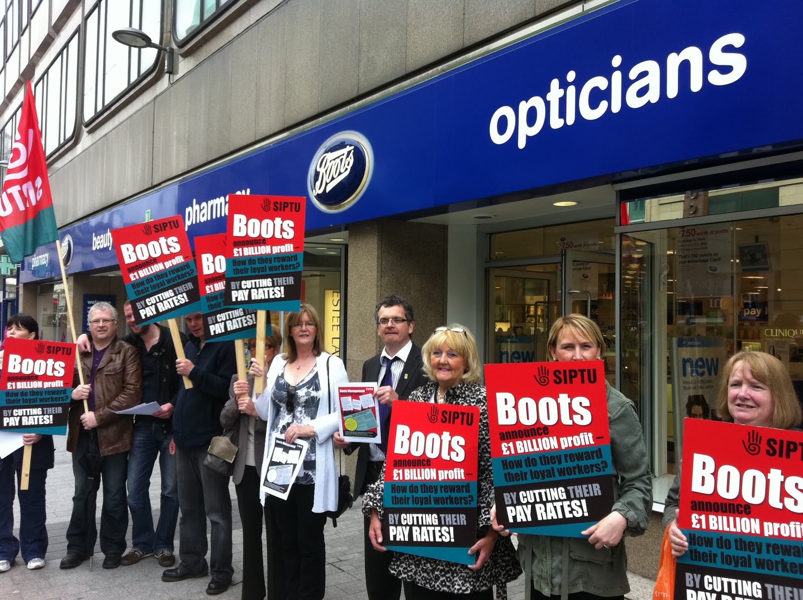 Siptu North: Boots workers protest over withdrawal of Basic Terms and ...