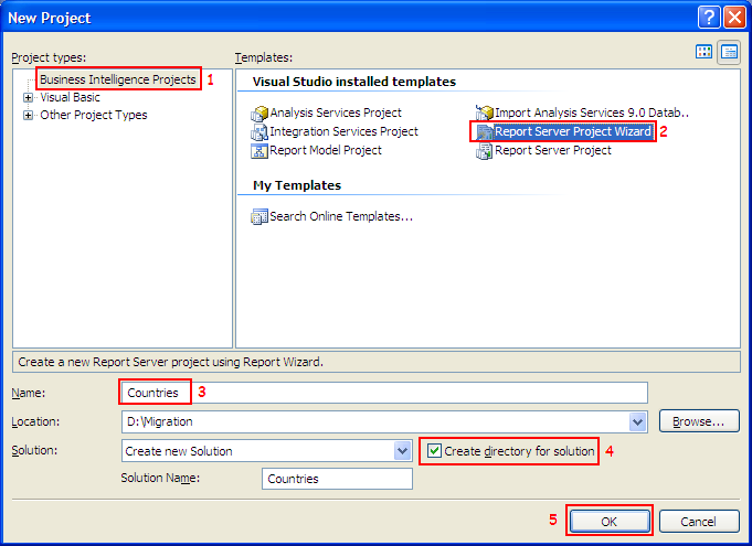 SSRS: Creating Report with SQL Server Reporting (Wizard)