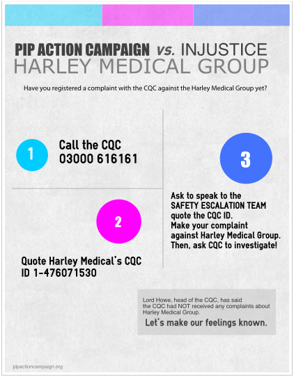 PIP Action Campaign: Join the CQC Complaint Call-in