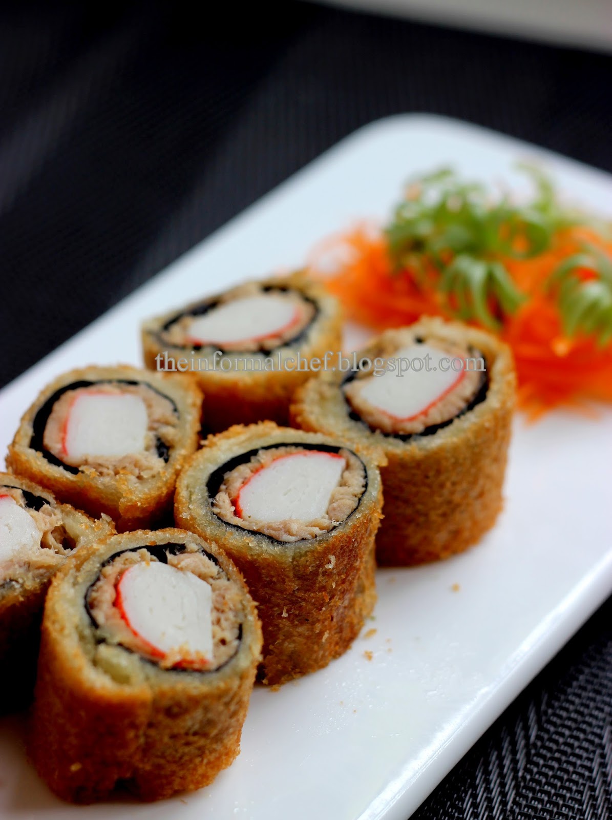 The Informal Chef: Beans Revisited - Tuna Crabstick Roll