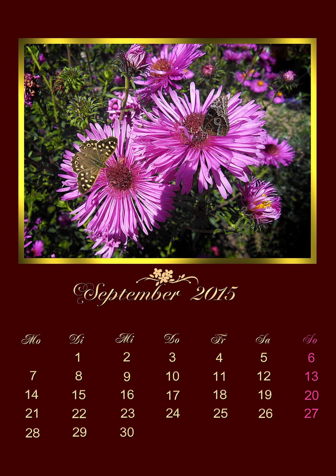 Eddas Träumereien: Kalenderblatt September