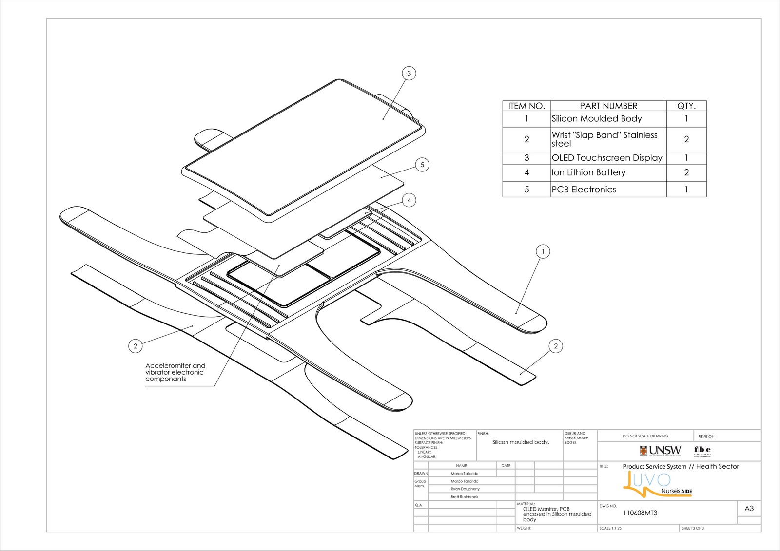 Ryan Daugherty at UNSW Industrial Design: Final Technical Drawings for PSS
