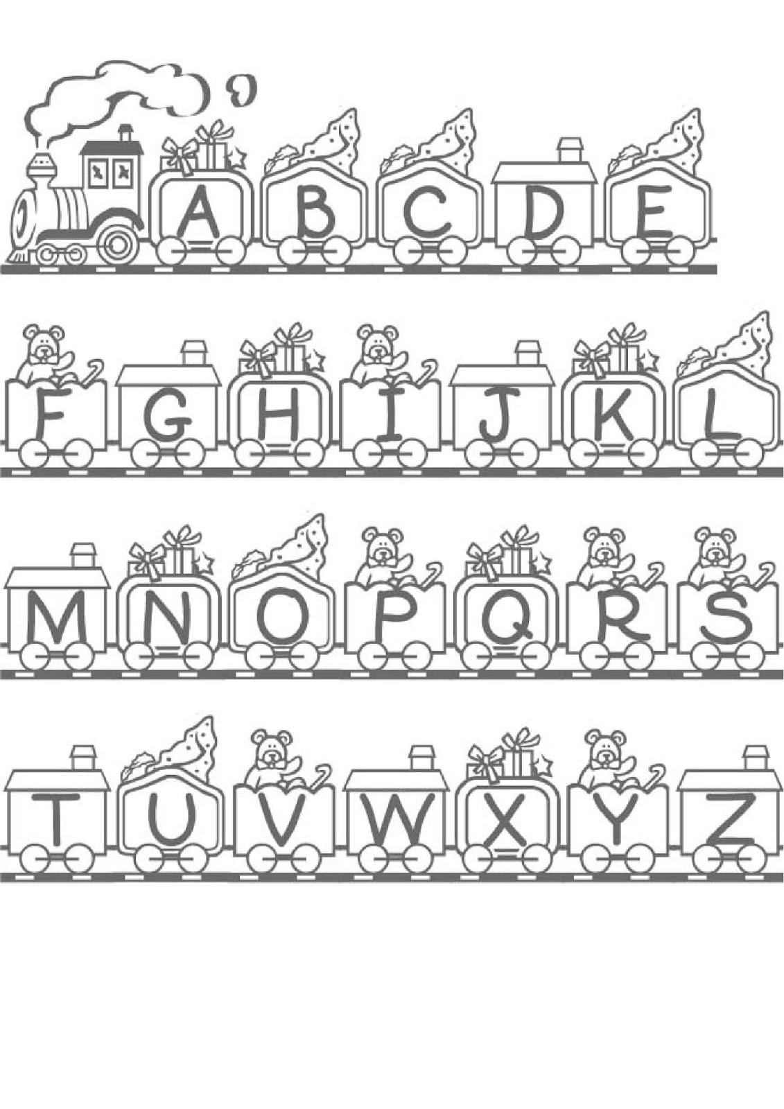 ABC - Letras do alfabeto para imprimir: 60 moldes do alfabeto lindos ...