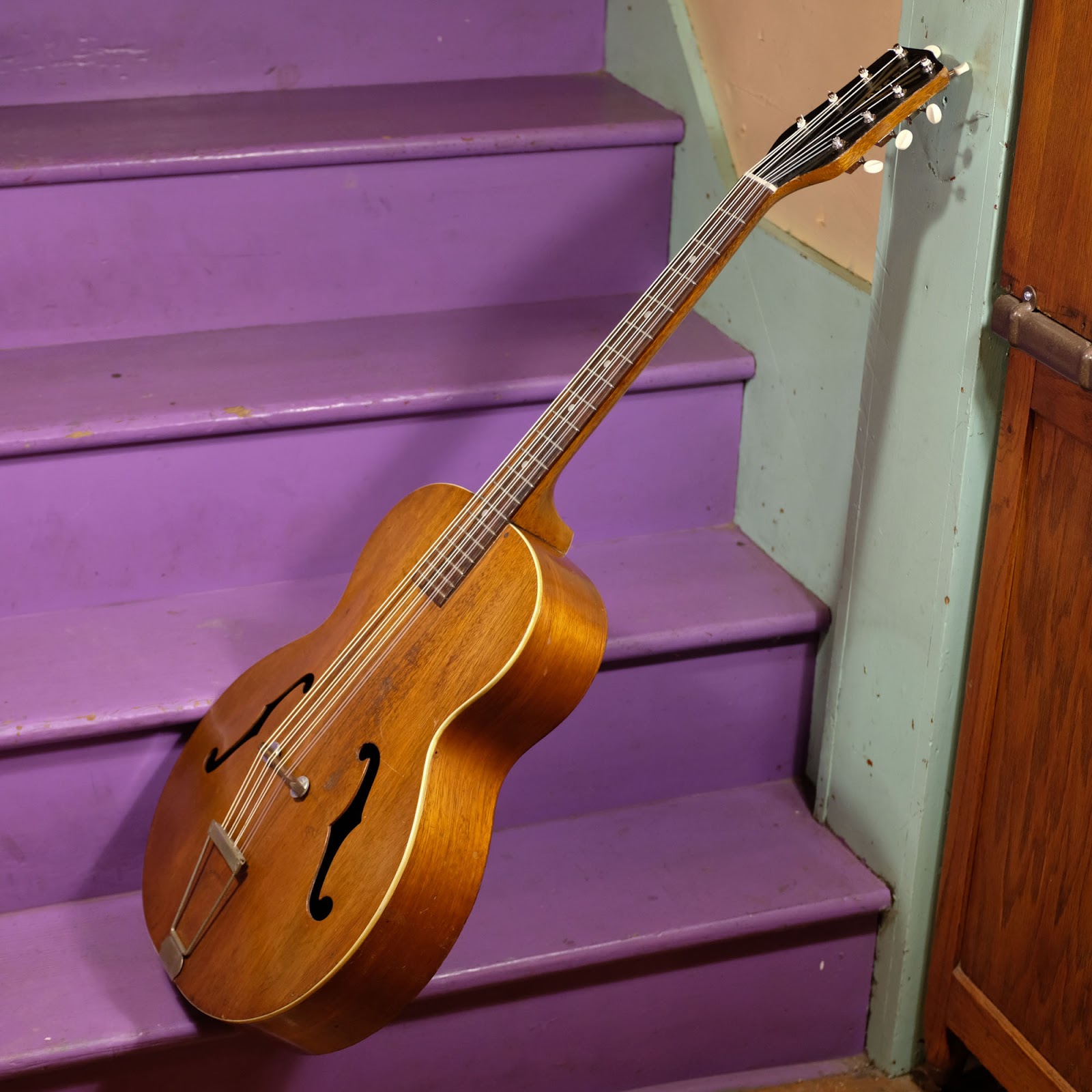 1939 Harmony-made Bruno Archtop Nylon-Strung Mandocello Conversion