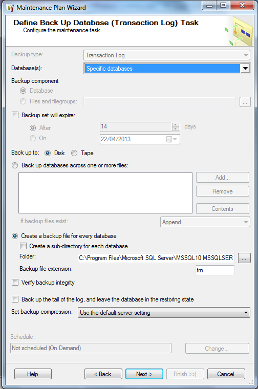 Sql Something Sql Server Setting Up Transactional Backups 8325