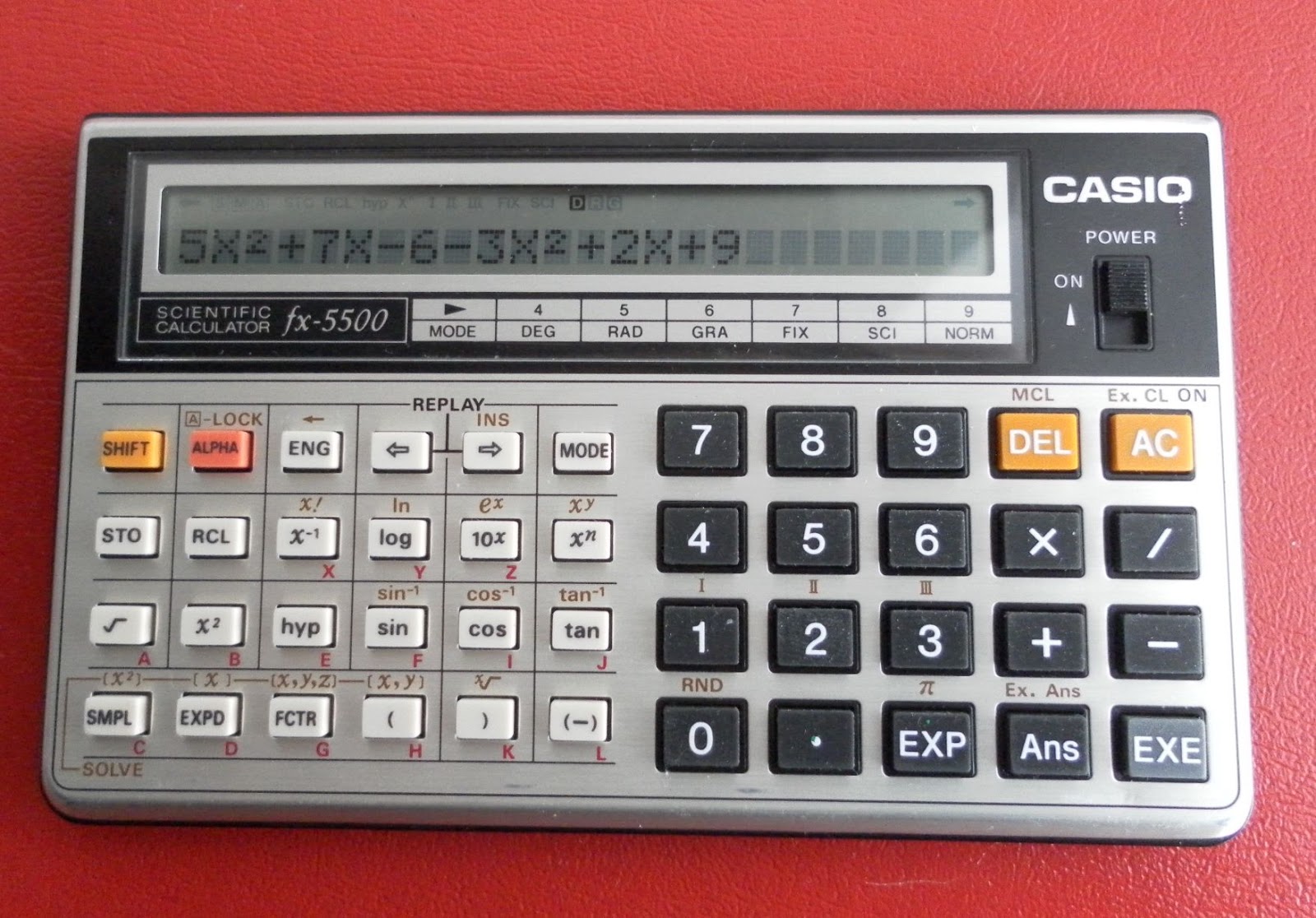 CASIO fx-5500 Scientific Calculator: The 1st "C.A.S." pocket calculator?