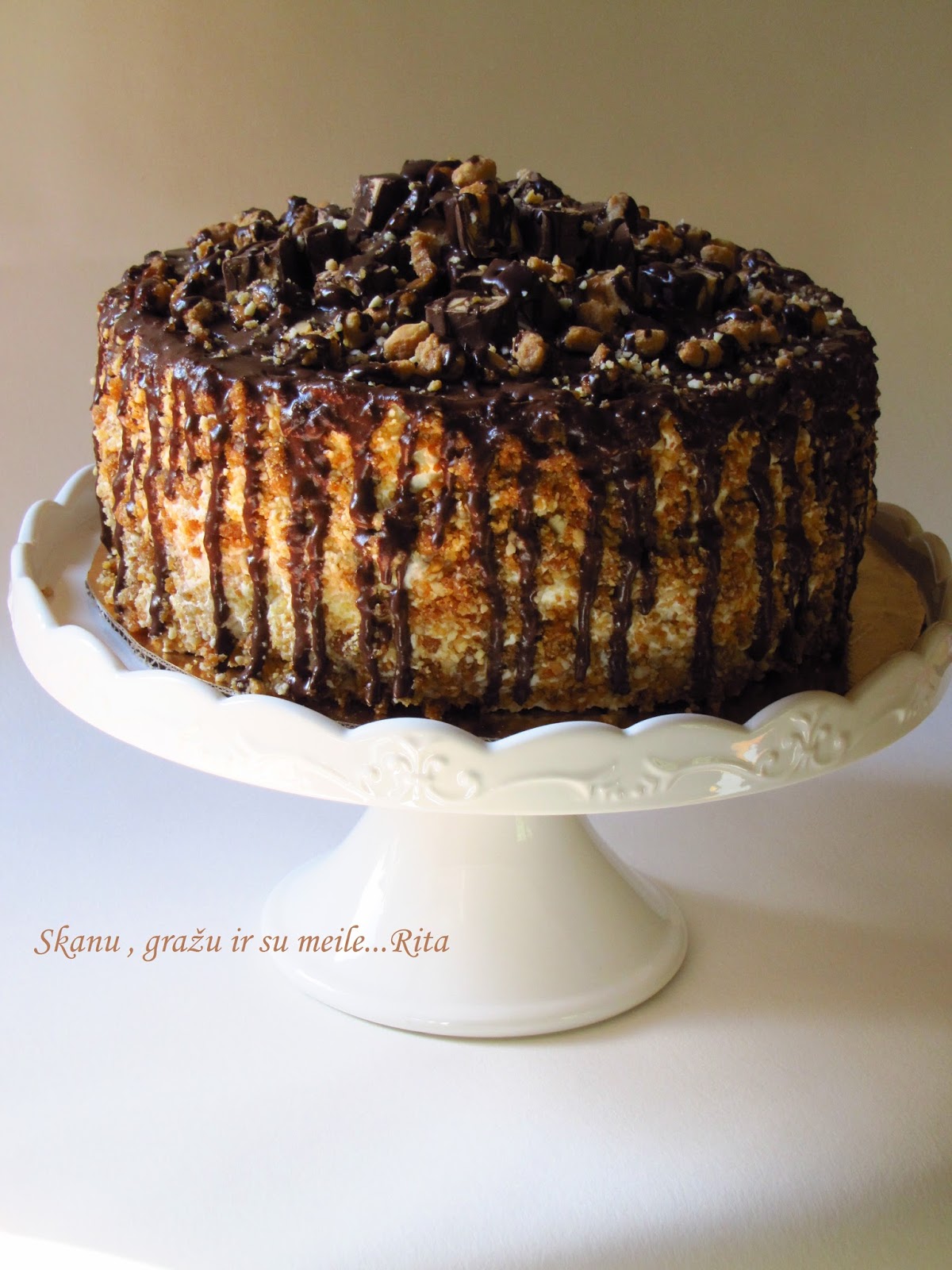 Ritos receptai : Tortas ''Snickers''