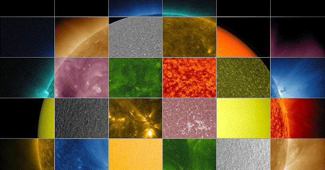 Nasa mostra as cores do Sol para estudo