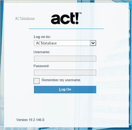 Memory Sieve: Can't type username in ACT Premium Web login (greyed out)