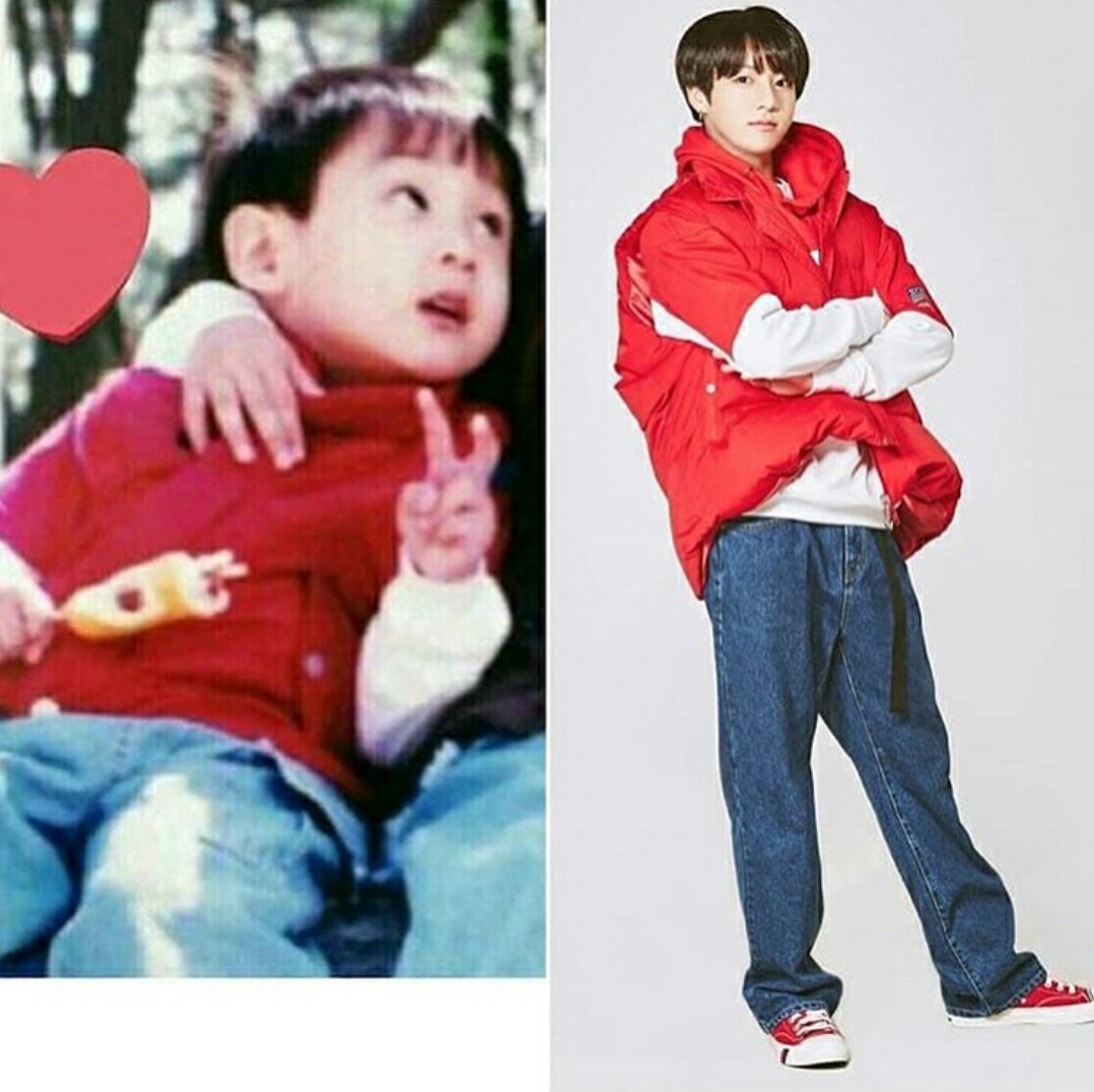 The Concept of BTS Photo now and the BTS When They are a Kids - All ...