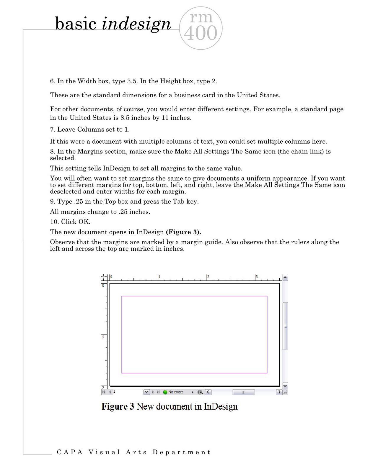 Room 316 InDesign: InDesign Toolbox - How To Set Up A Document