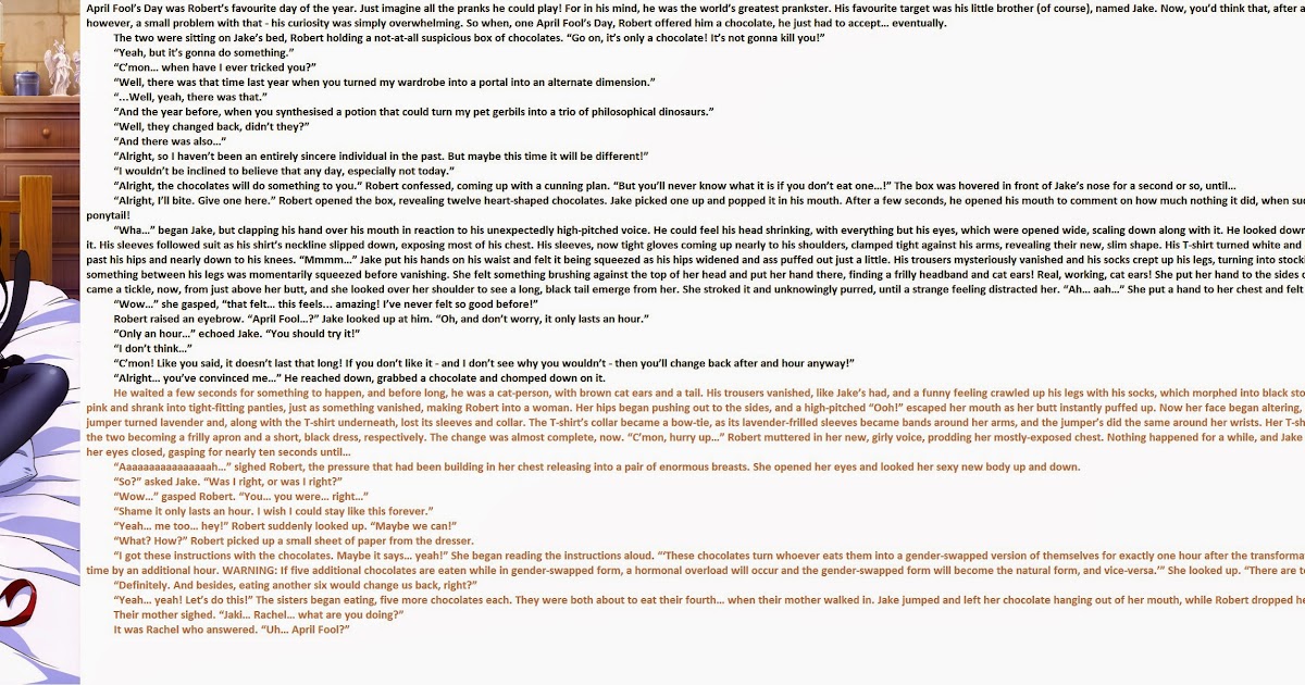 Anime TG Captions of TG494: April Fool!