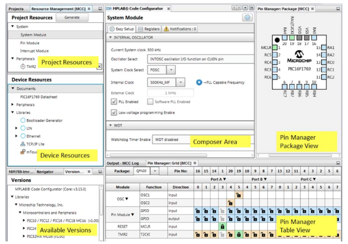 Configurador de código MPLAB® (MCC)