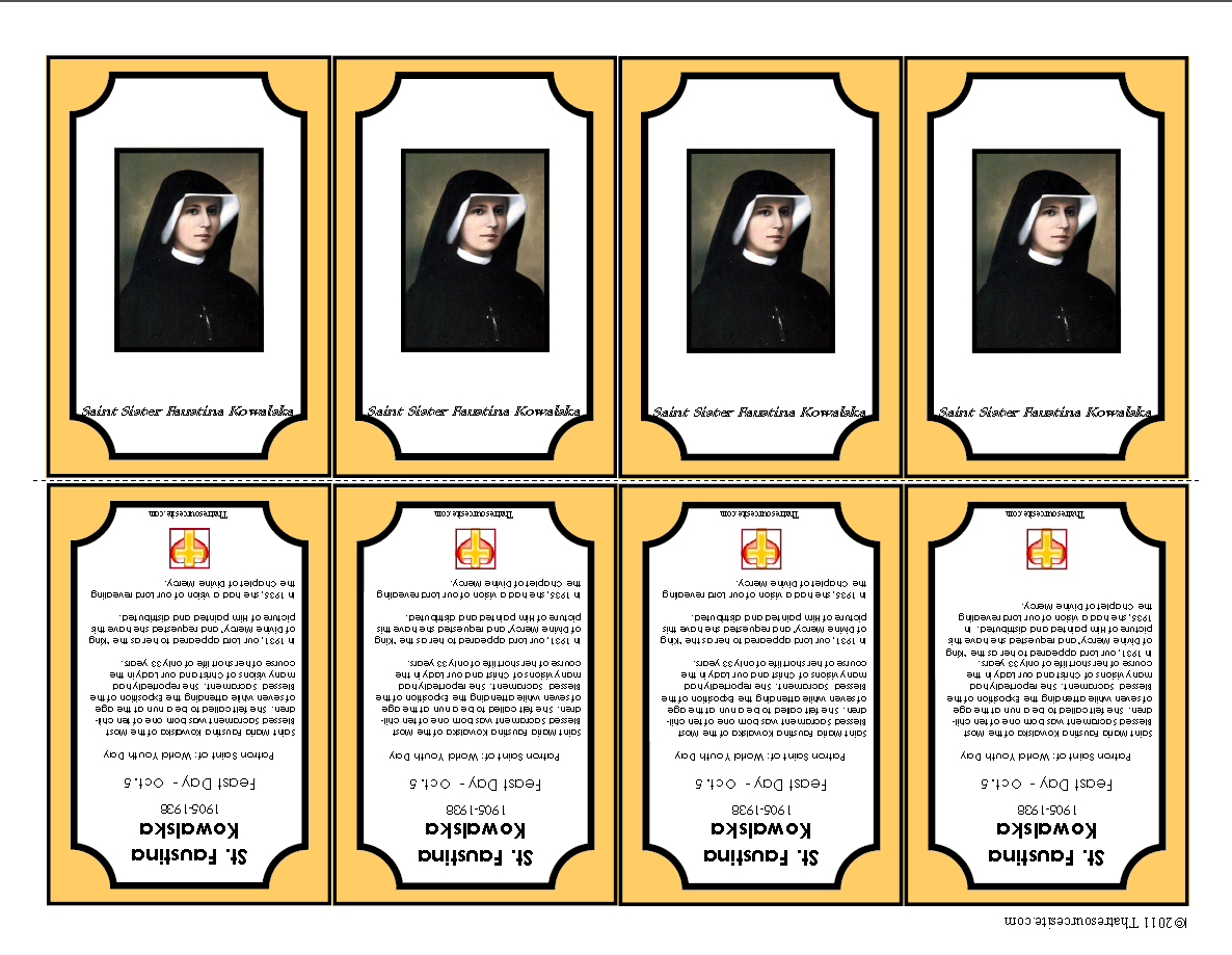 That Resource Site: Let's Learn About St. Faustina and Pray the Divine ...