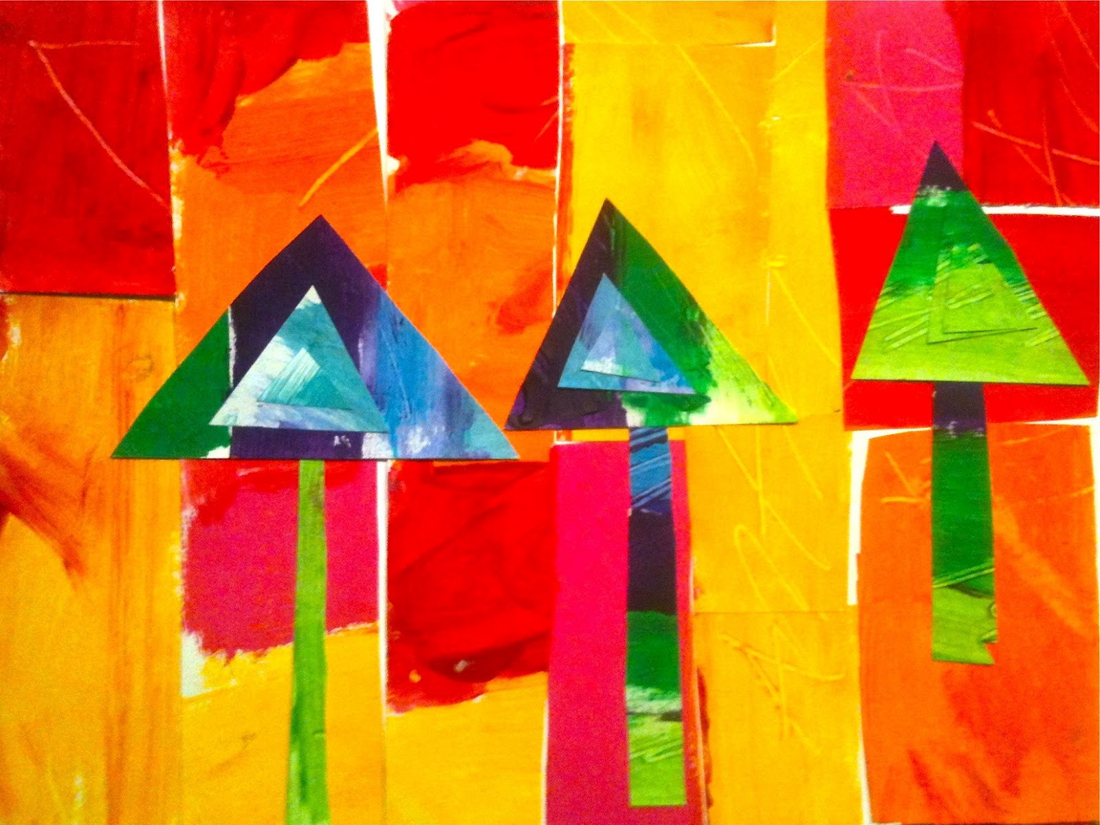 Kids Art Market: Warm and Cool color collages with Hundertwasser
