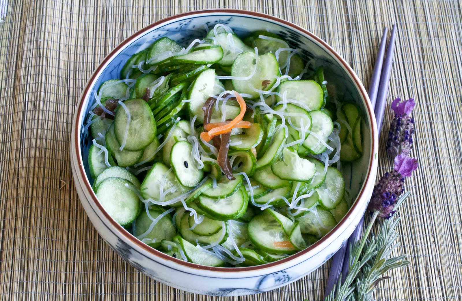 FOODjimoto: Cucumber Salad with Saifun--Bean Threads