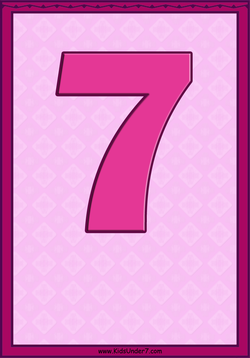 Kids Under 7: Free Number Flash Cards
