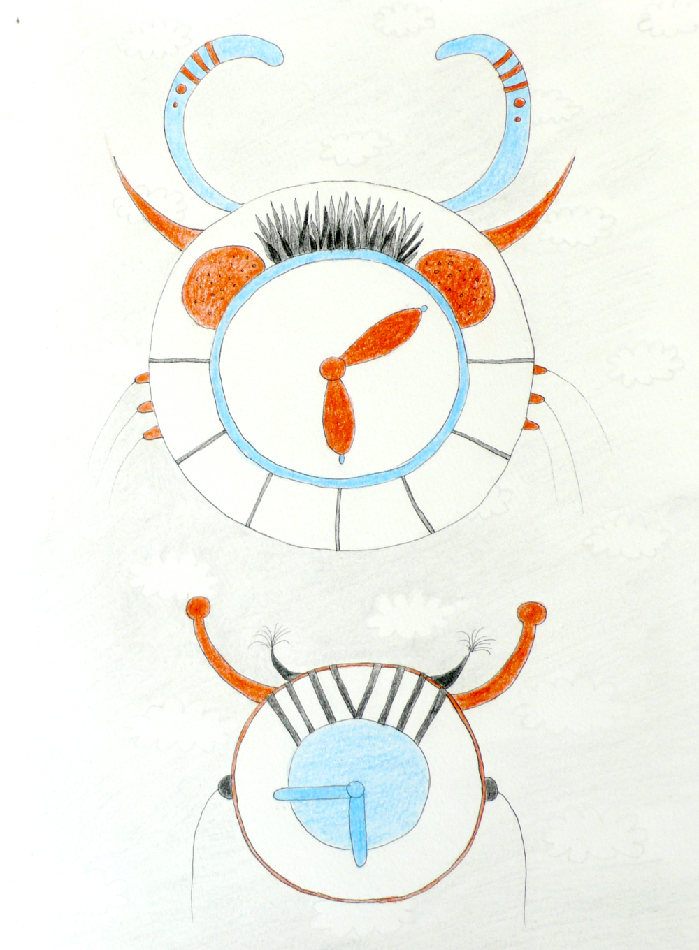 Nibyniebo: Wall with wall clock - I sketch it all.