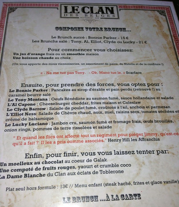 Et si on allait bruncher ? Le clan des belges. - Une bretonne en vadrouille