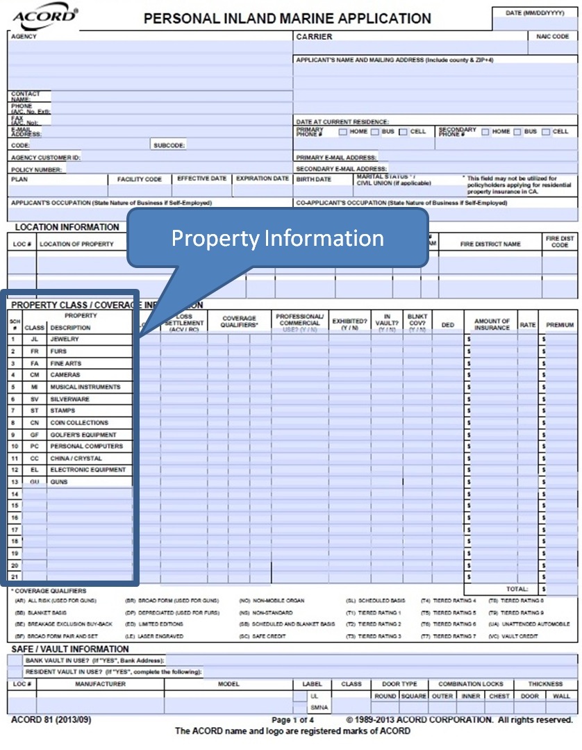 Simply-Easier-ACORD-Forms: Instructions for ACORD 81 Coverage Info and ...